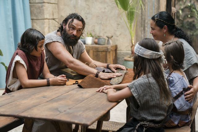 King Benjamin Talking With His Family