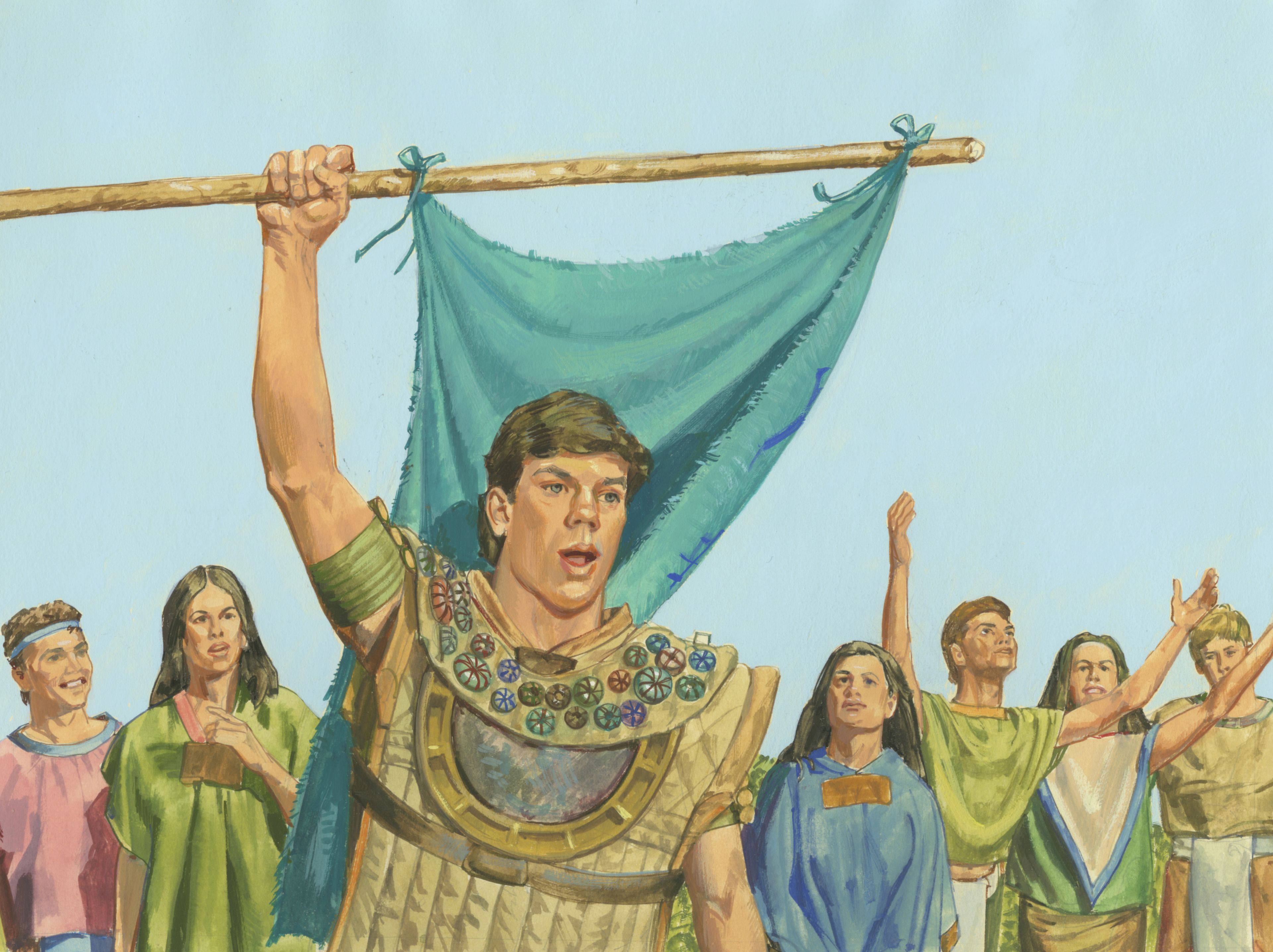 Captain Moroni Raises the Title of Liberty