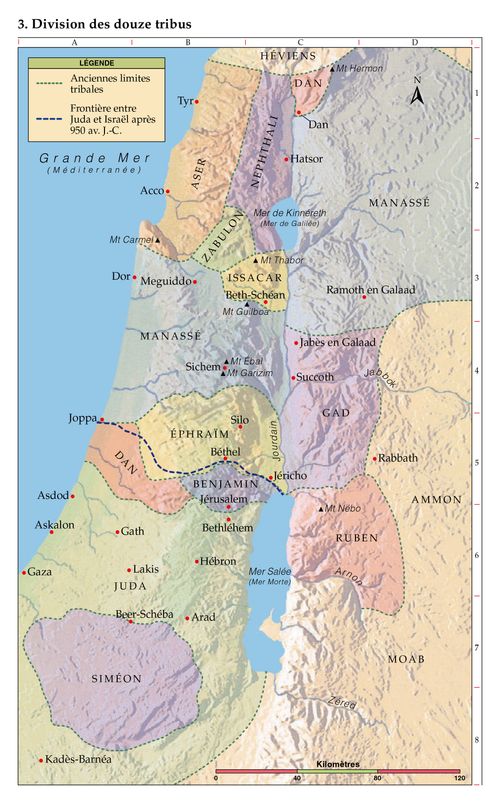 3. Division des douze tribus